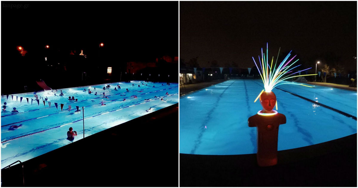 «Midnight swim» Βραδινό μπάνιο στην πισίνα με σινεμά κάτω απ' τα ...
